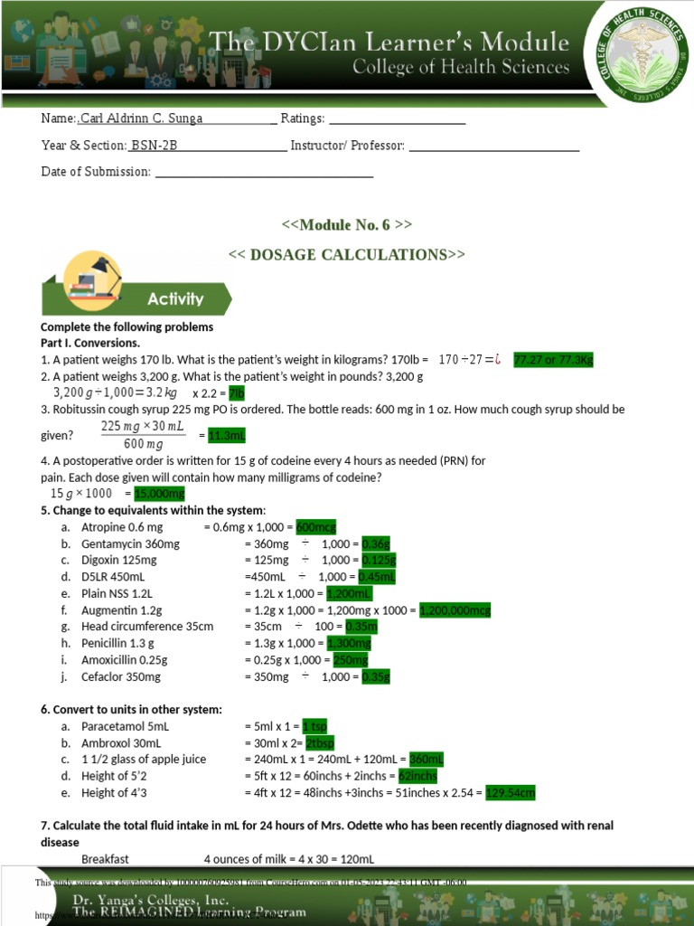 Pharma Act 6 | PDF | Intravenous Therapy | Saline (Medicine)
