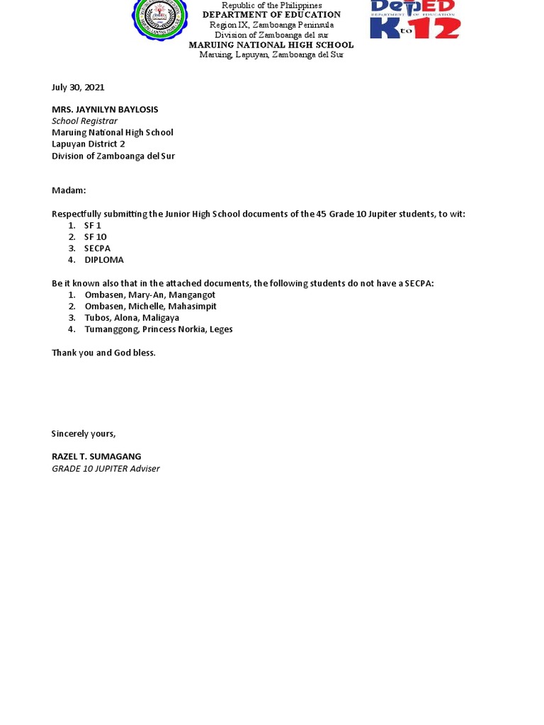 Transmittal Sample | PDF