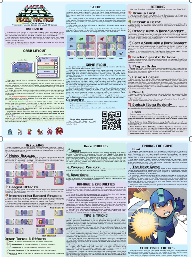 Mega Man Pixel Tactics Rulebook - en | PDF | Interceptor Aircraft