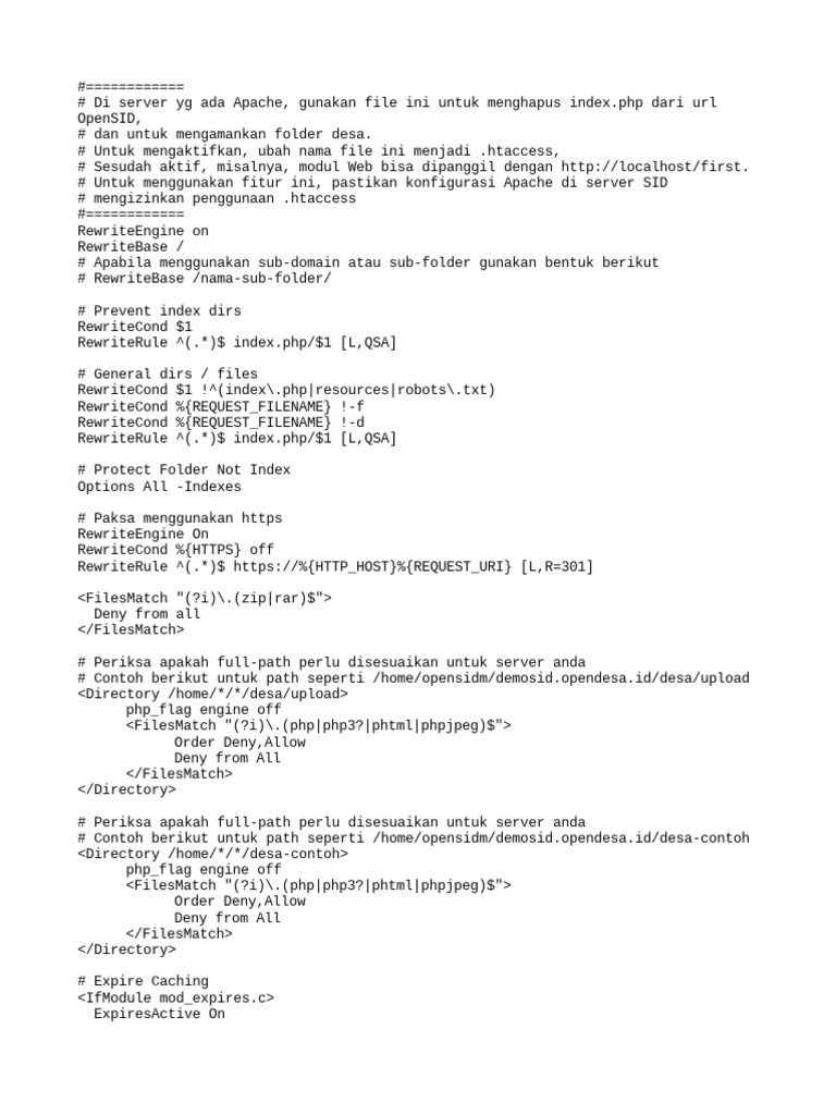 Htaccess | Download Free PDF | Web Server | Internet & Web
