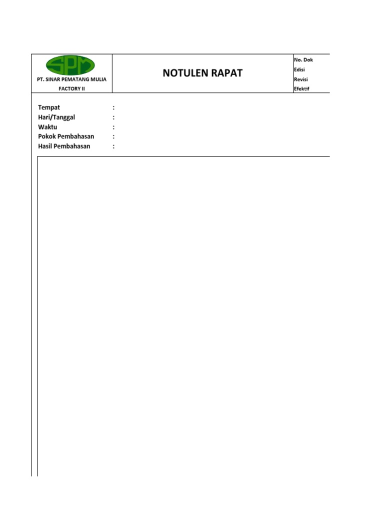 Notulen Meeting | PDF