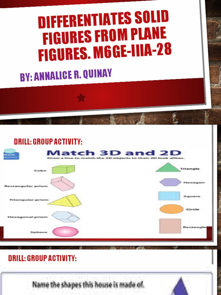 MATH 6 Q3 WEEK 2 Differentiates Solid Figures From Plane Figures | PDF ...