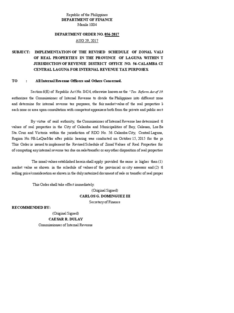 RDO 56 Zonal Values | PDF | Taxes | Agriculture