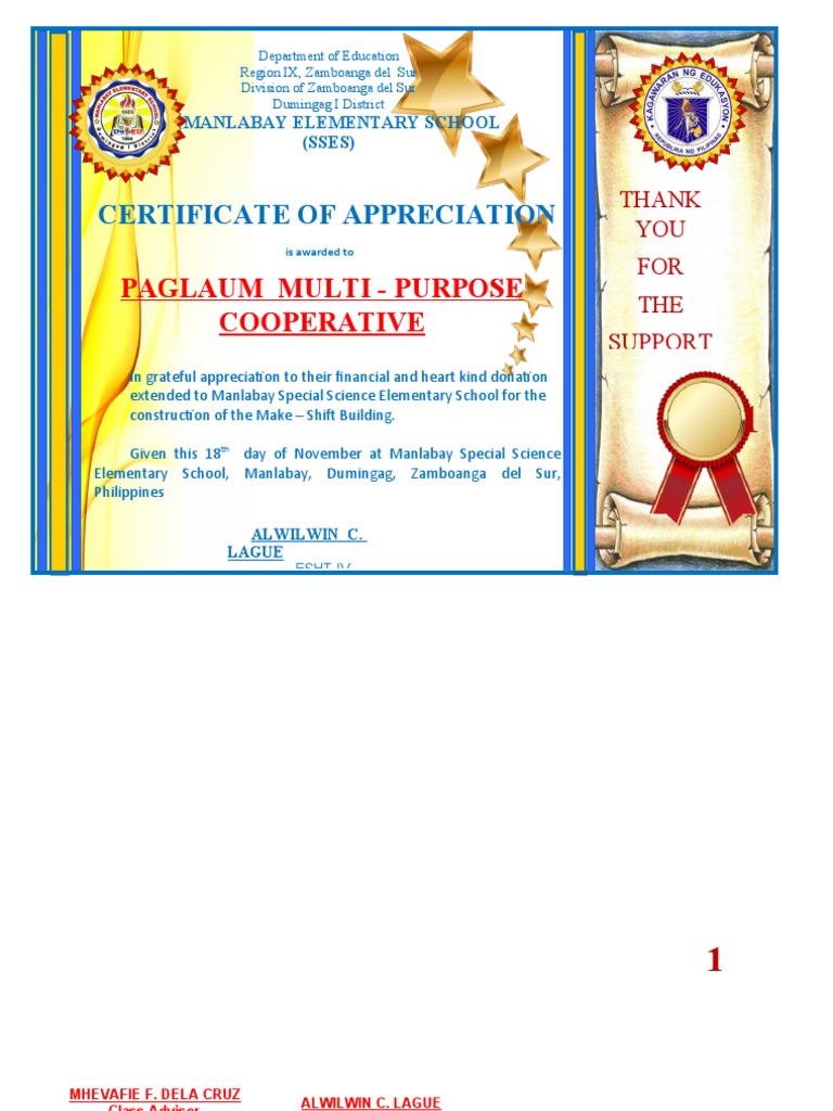 Certificate - Make Shift Building | PDF | Philippines