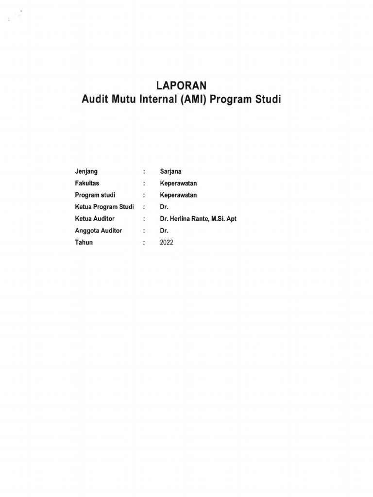 (RKP) 1533 Rapat Tinjauan Manajemen (RTM) Hasil Ami (Lamp. LP Ami s1 Keperawatan) | PDF