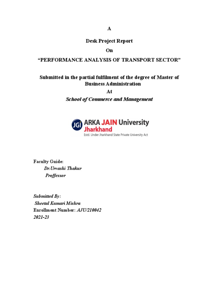 (Sheetal) Desk Project | PDF | Transport | Rail Transport