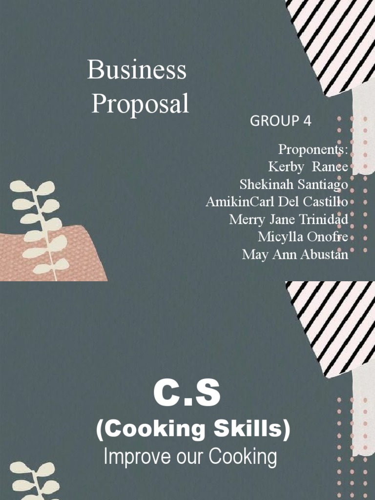 Business Proposal | PDF | Cooking | Foods