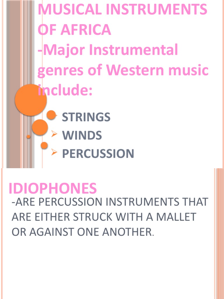 African Idiophones and Percussion Instruments | PDF