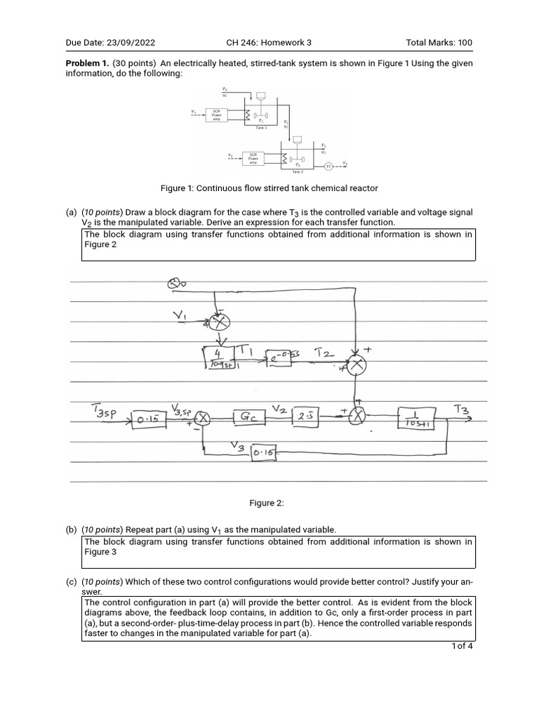 Homework 3 Solution Download Free Pdf Control Theory Chemistry
