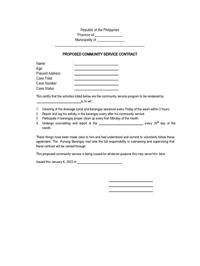 Court Agreement | PDF
