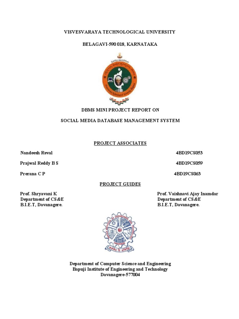 Dbms Draft Report | PDF | Databases | Conceptual Model