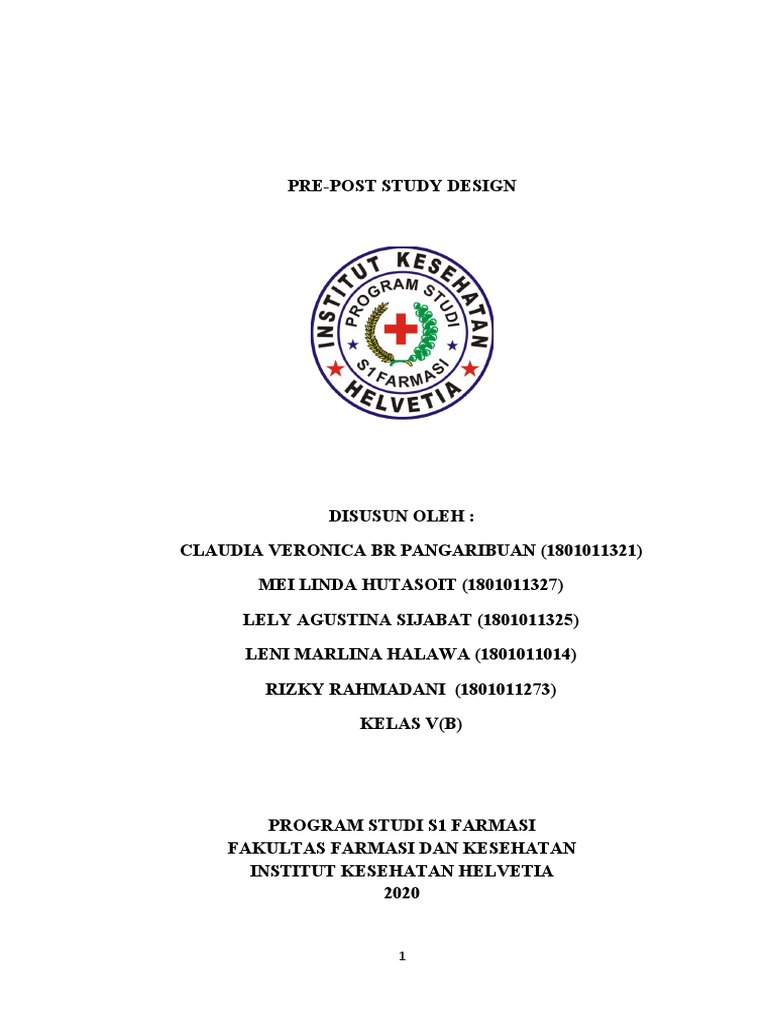 Panduan Pre-Post Study Design Obat Tradisional | PDF