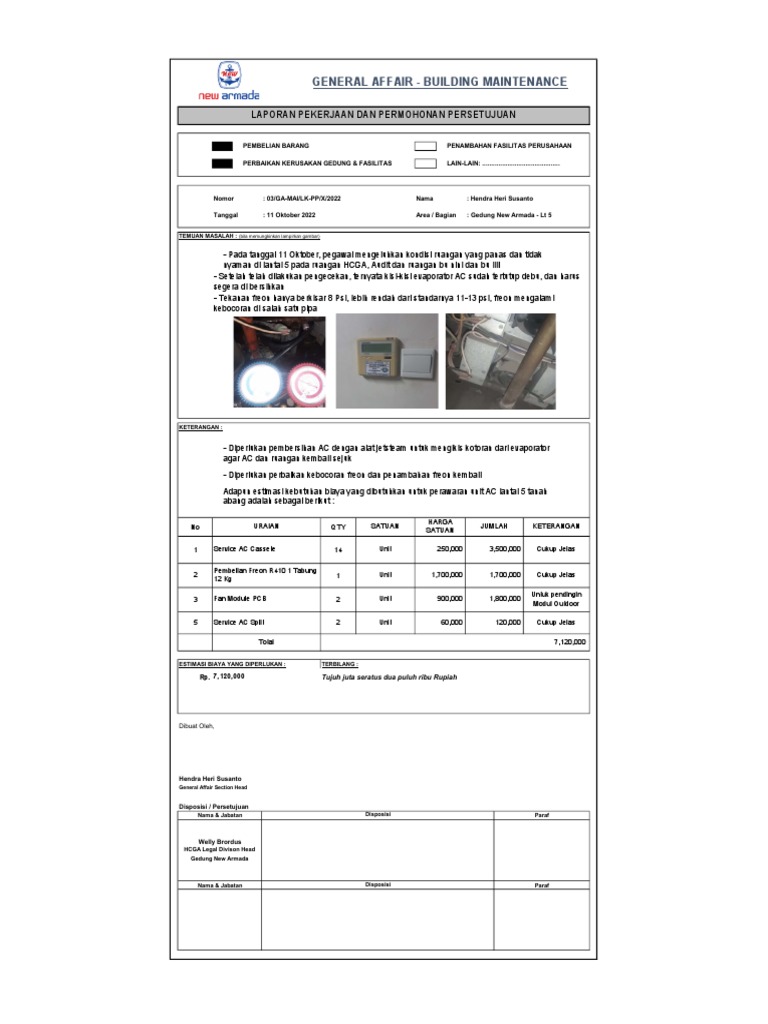 Service AC Lantai 5 | PDF | Teknologi & Rekayasa