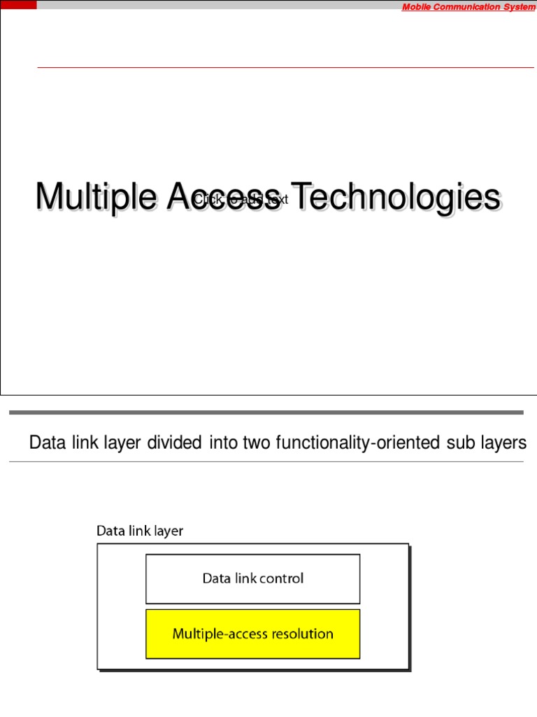Multiple Access (Chapter2) | PDF | Channel Access Method | Radio