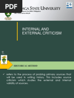 Internal and External Criticism | PDF