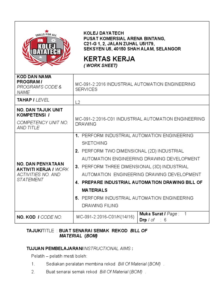 Kertas Kerja: (Work Sheet) | PDF | Graphic Design | Economic Sectors