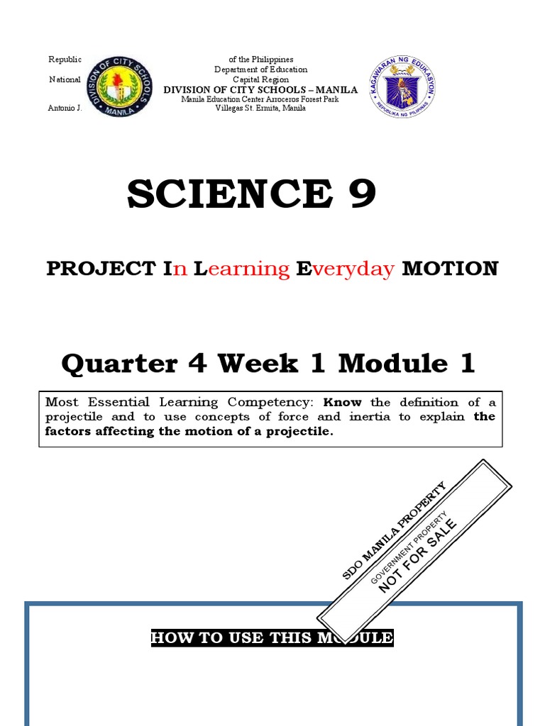 Science9 - Q4 - W1 - Projectile-Motion - Carlos-E.-Del-Rosario-Jr ...