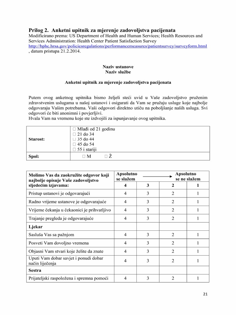 Anketni Upitnici | PDF