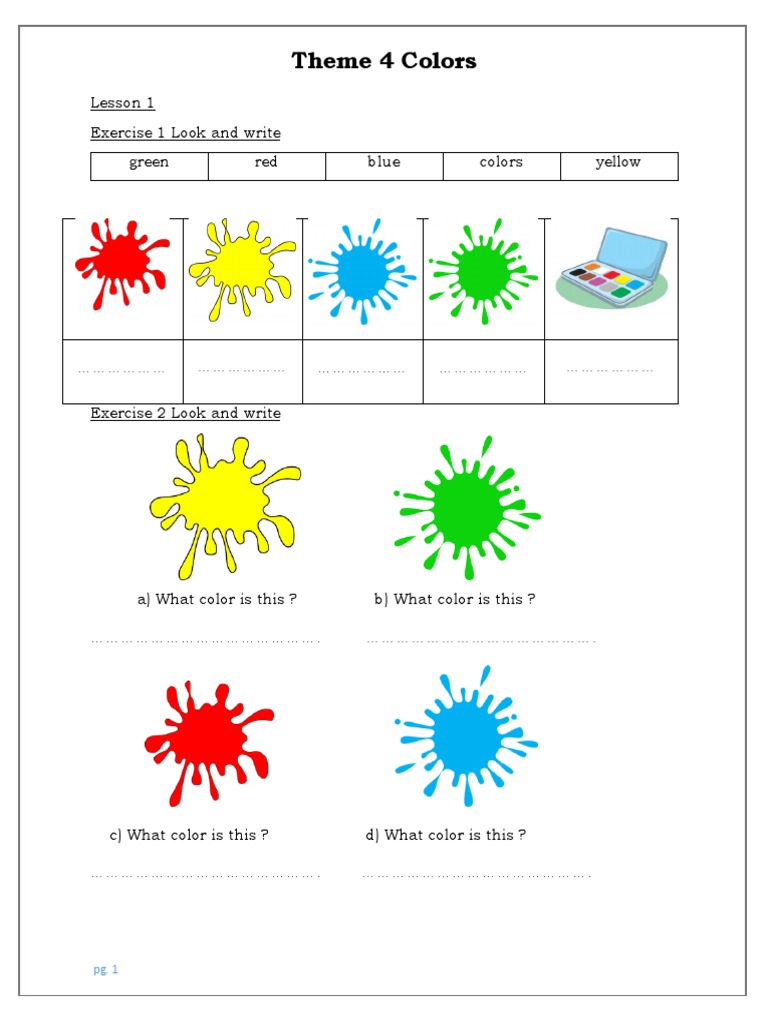 Color Exercises for Kids | PDF | Color