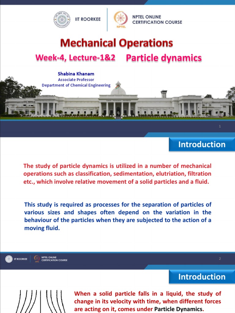 Lecture-1-2-Particle Dynamics | PDF | Force | Drag (Physics)