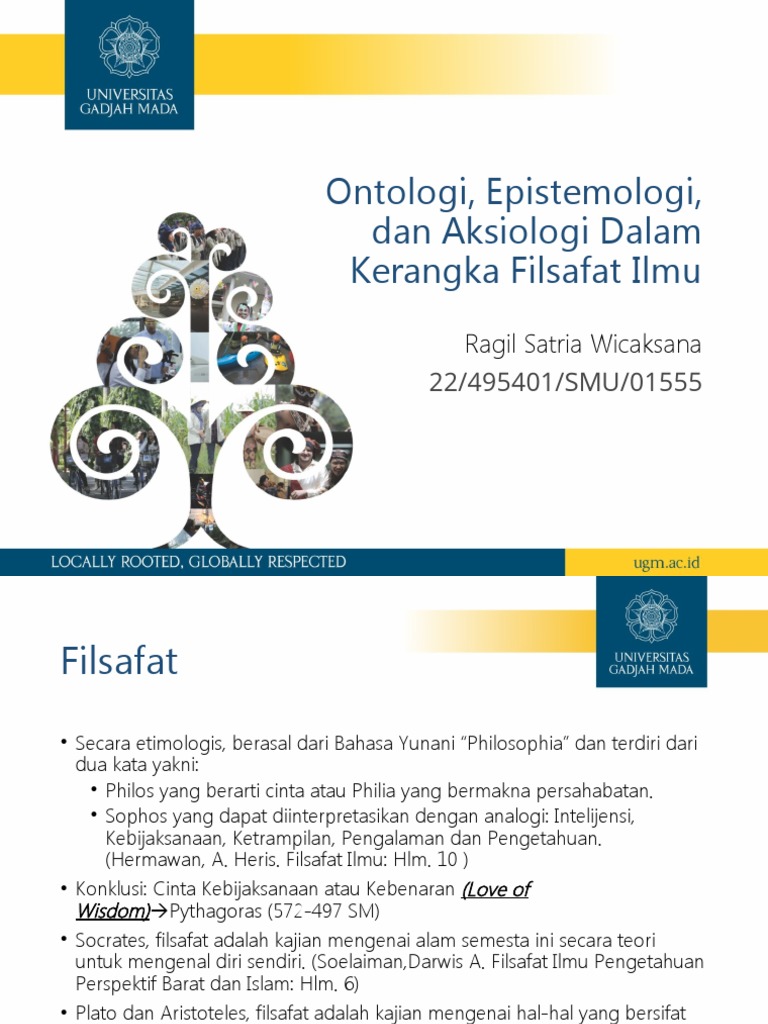 MInggu2 - Ontologi, Epistemologi Dan Aksiologi | PDF | Filsafat