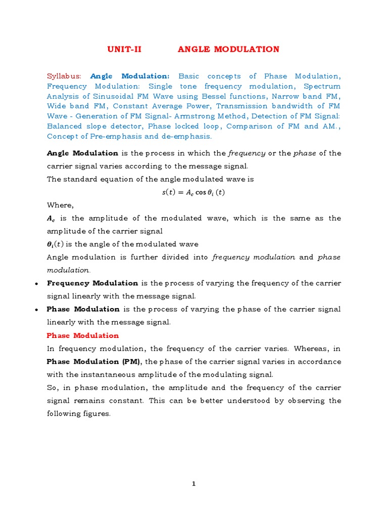 Adc Unit 2 Material | PDF | Frequency Modulation | Detector (Radio)