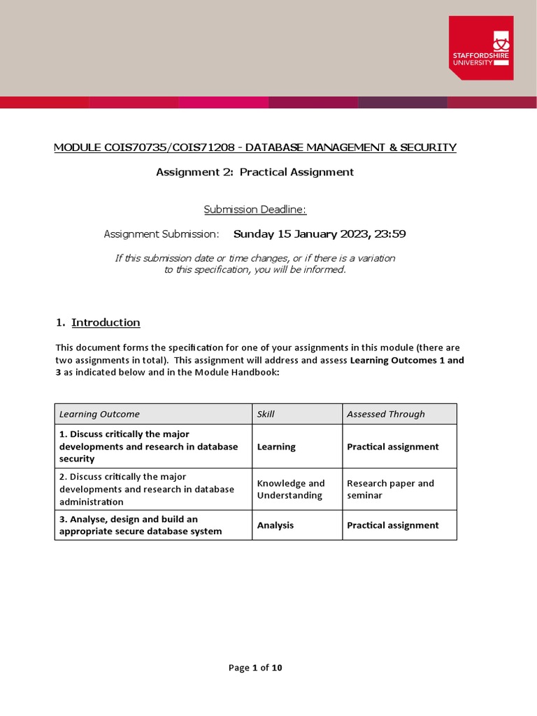 Cois70735 Cois71208 Dms Assignment 2 2022 Pdf Databases Sql 1564