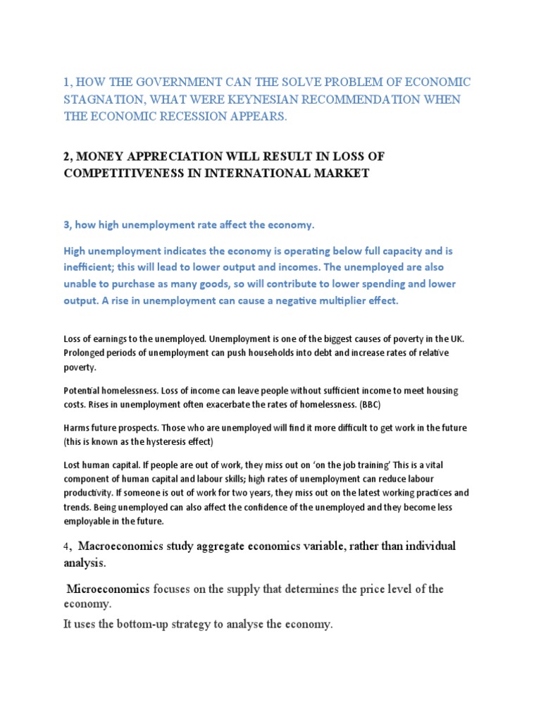 Ma Assignment | PDF | Unemployment | Macroeconomics