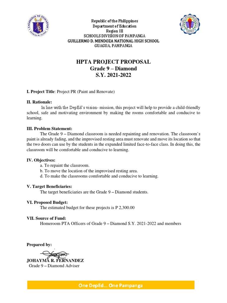 HRPTA-Project-Proposal 9-Diamond S.Y. 2021-2022 | PDF