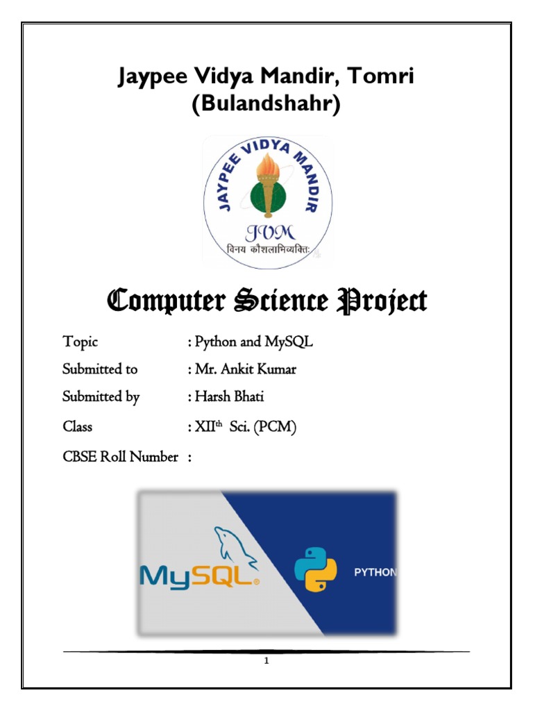 Harsh CS Project | PDF | Computing | Data Management