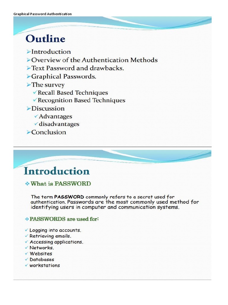 Lesson 2 Graphical Password Authentication | PDF