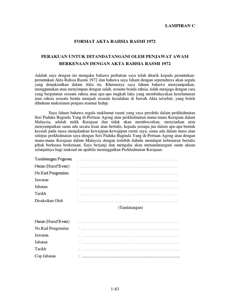 LC - Akta Rahsia Rasmi 1972 | PDF