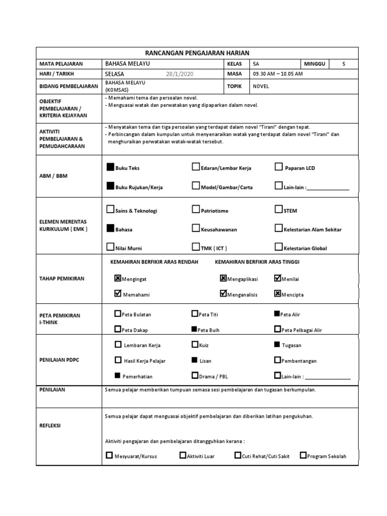 RPH M5 Akalily Binti Narmi | PDF | Seni | Komputer