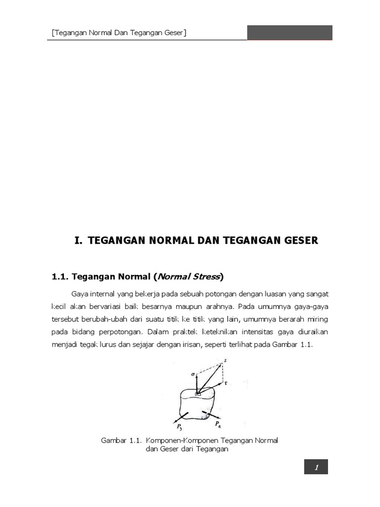Tegangan Normal dan Geser pada Baja | PDF
