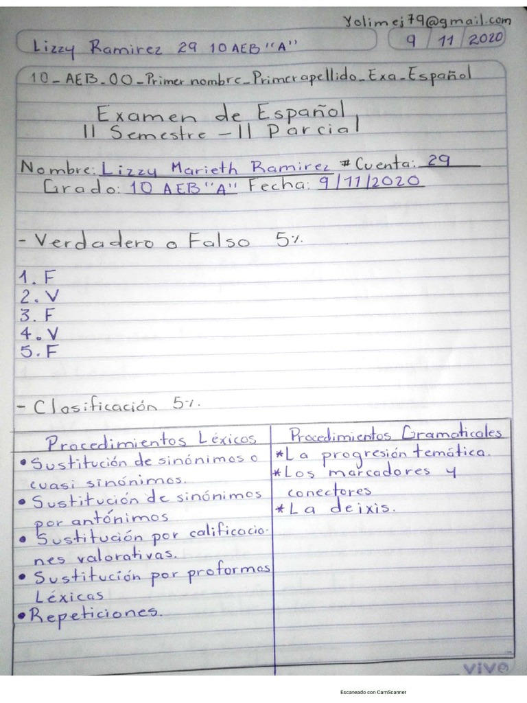 10 Aeb 29 Lizzy Ramirez Exa Español | PDF