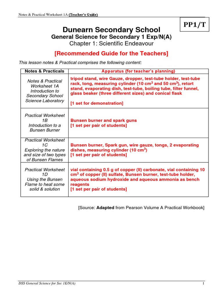 2020 Sec 1 Chapter 1 5C Notes and Practical Package 1A - 1D (Answers ...