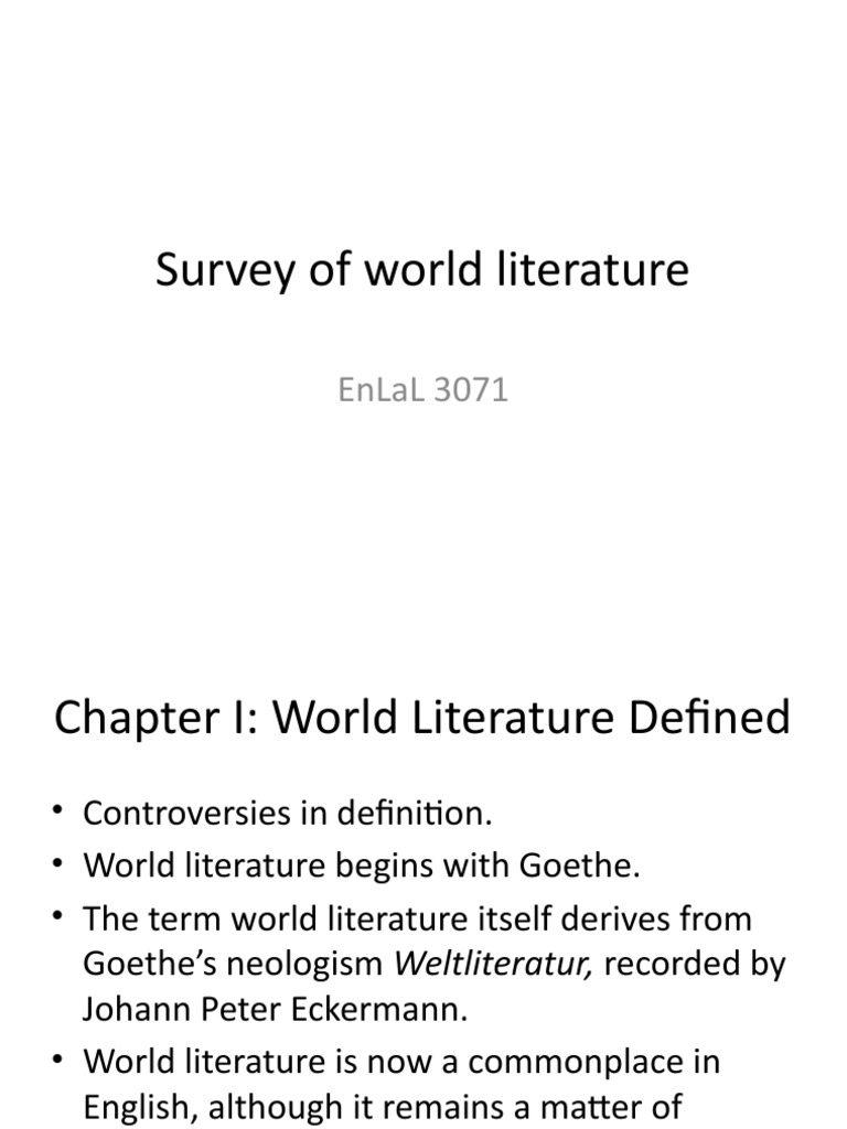 Survey of World Literature | PDF | Realism (Arts) | Classics