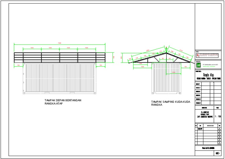 Rangka Atap 20FT Jembatan Timbang-Cl Babelan | PDF