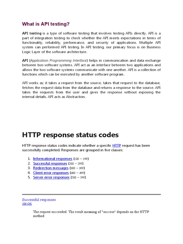 What Is Api Testing Api Testing Is A Type Of Software Testing That Involves Testing Apis