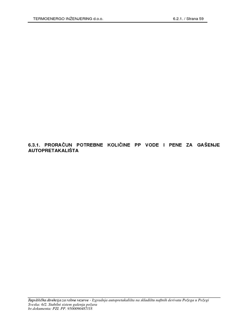 Proracun Potrebne Količine Vode | PDF