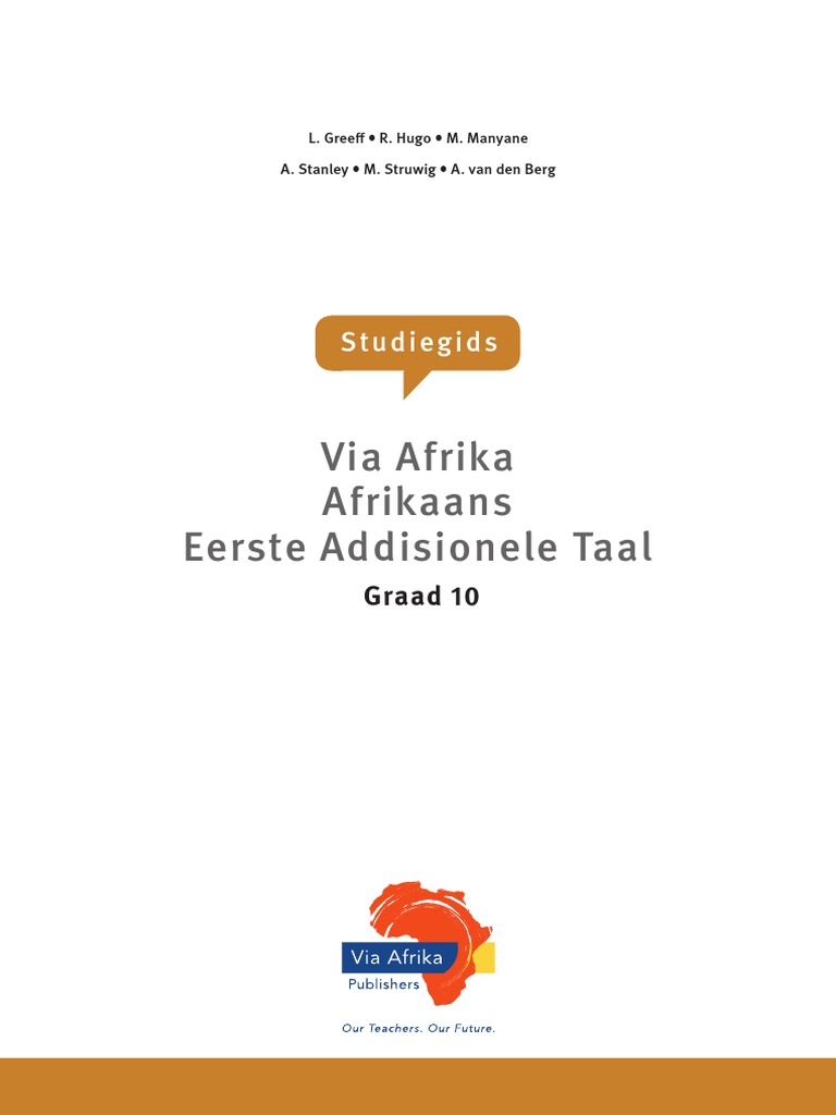 Via Afrika Afrikaans Eerste Addisionele Taal: Studiegids | PDF