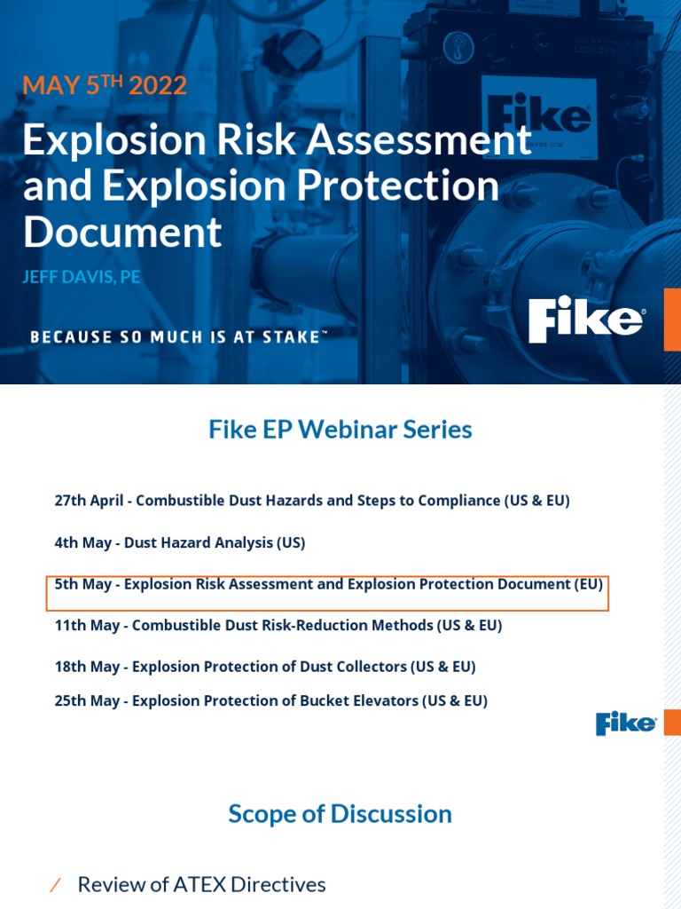 Fike Webinar Explosion Risk Assessment and Explosion Protection Docume ...