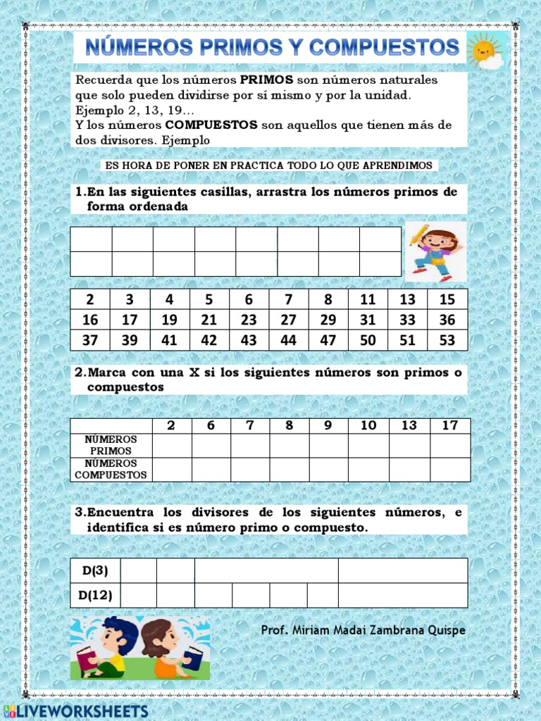 Numeros Primos y Compuestos | PDF