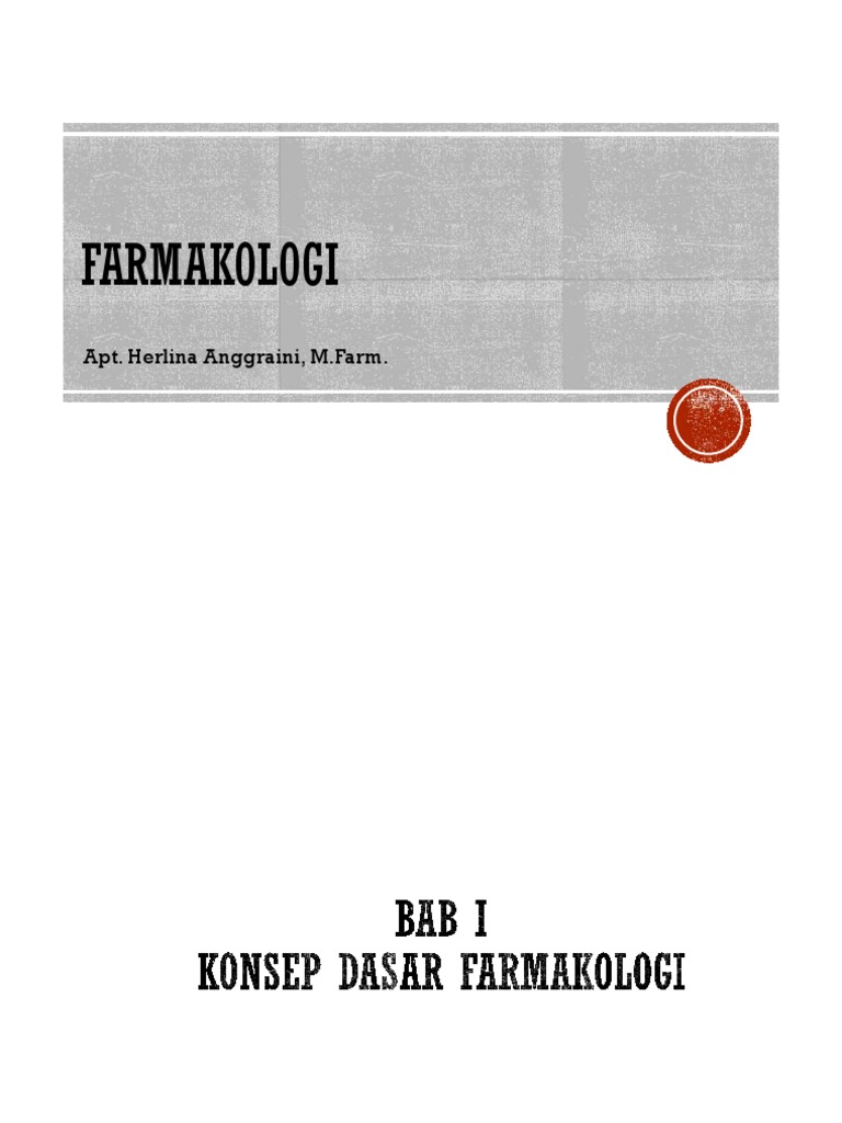 Konsep Dasar Farmakologi | PDF