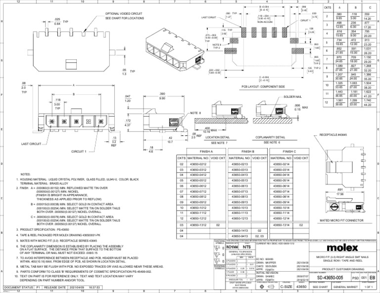 Inch/Mm NTS: Dimension Units Scale | PDF | Printed Circuit Board ...
