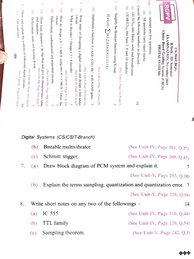 Dcs 2019 Questions Paper | PDF | Arithmetic | Computer Science