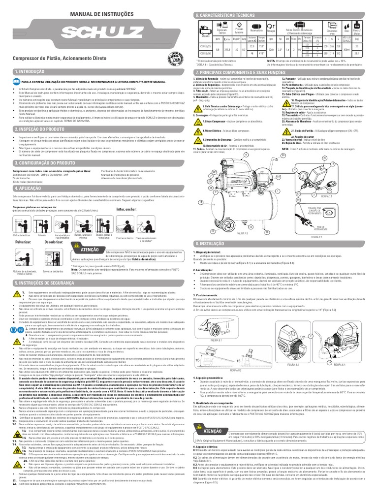 025.1114 0 Manual Motocompressor de Pistao Schulz Pratiko 8.6 25 Rev 0 Mar 21 | PDF ...