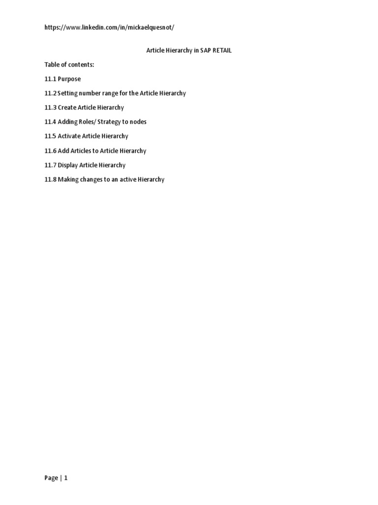 Article Hierarchy in SAP RETAIL | PDF | Menu (Computing) | Information Age
