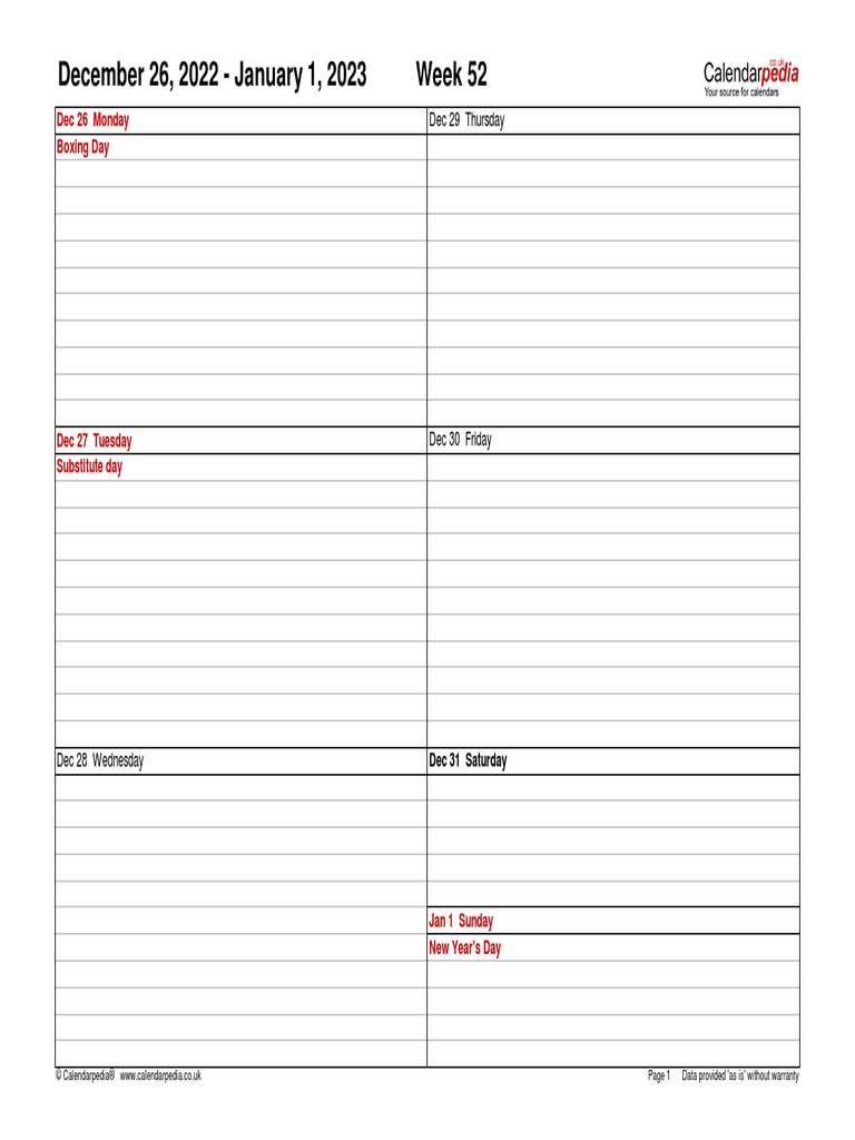 Weekly Calendar Overview 2023 | PDF | Easter | Public Holiday