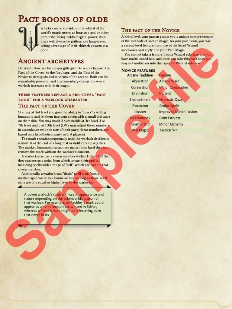 Sample | PDF | D20 System | Occult